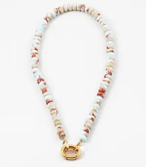 ERIN MCDERMOTT JEWELRY Beach Cliff Gemstone Necklace - Blue