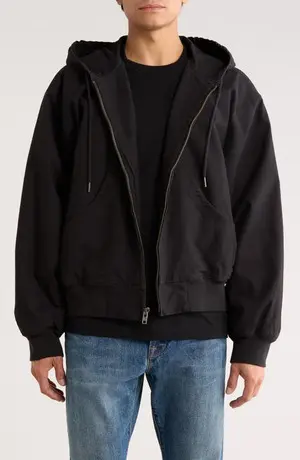 Bp. Hooded Lined Canvas Jacket - Black Washed
