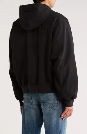 Bp. Hooded Lined Canvas Jacket - Black Washed