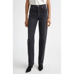 Veronica Beard Harley High-waist Arc Leg Jeans - Washed Onyx