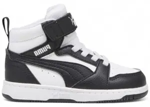 PUMA Rebound V6 Mid Top Sneakers - Puma Black/puma White