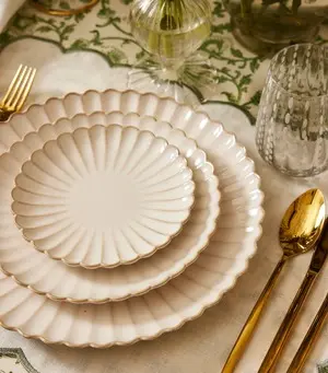 MAISON MARGAUX Set Of 4 Shell Bread Plates