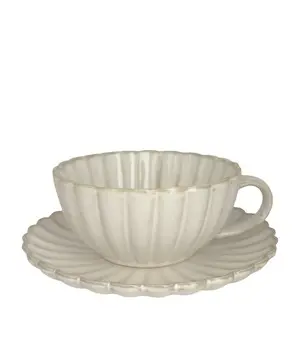 MAISON MARGAUX Set Of 4 Shell Coffee Cups And Saucers - Neutral