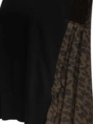 Sacai Leopard Print Pleated Top