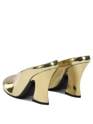 Givenchy Sculpted 95mm Heeled Mule - Gold