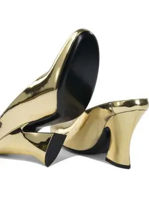 Givenchy Sculpted 95mm Heeled Mule - Gold
