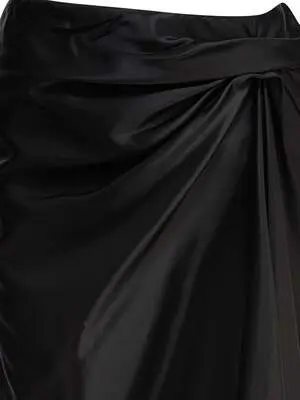 Balenciaga Draped Cupro Twill Skirt
