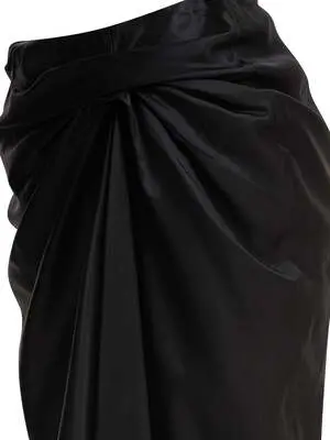 Balenciaga Draped Cupro Twill Skirt