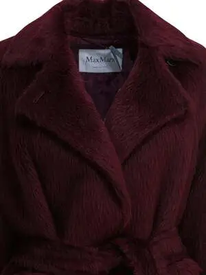 Max Mara Alpaca And Wool Long Coat - Bordeaux