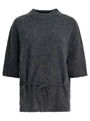 UMARMUNG Wool-blend Crew Neck Sweater - Grey