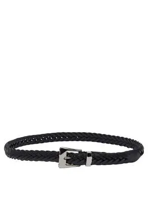 ADRIANO MENEGHETTI Ellar Leather Belt - Black