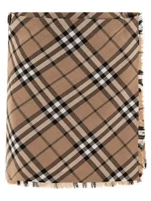Burberry Check Wool Blend Mini Kilt - Beige
