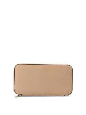 VALEXTRA 10 Cc' Wallet With Zip - Beige