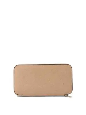 VALEXTRA 10 Cc' Wallet With Zip - Beige