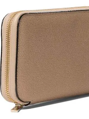 VALEXTRA 10 Cc' Wallet With Zip - Beige