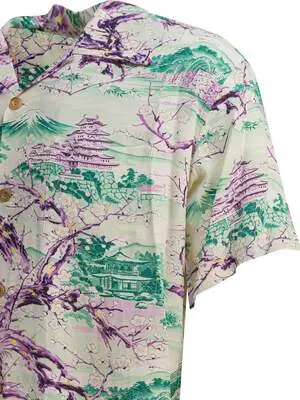 SUN SURF Scenery Of Japan' Shirt - Green