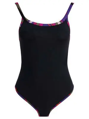 Emilio Pucci Printed Edge One-piece Swimsuit - Black
