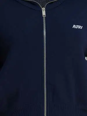 AUTRY Viscose-blend Zippered Sweatshirt - Blue