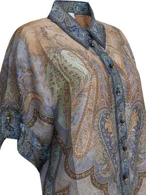 Zimmermann Wanderlust Silk Habotai Shirt