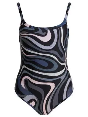Emilio Pucci Printed One-piece Swimsuit - Black