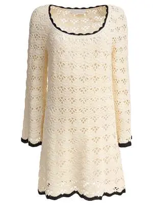 Beige Crochet Dresses