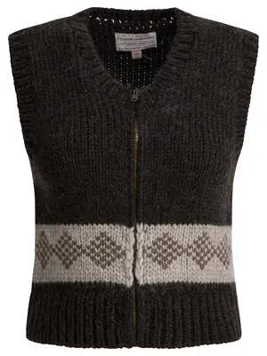Filson Wool-blend Knit Vest - Brown