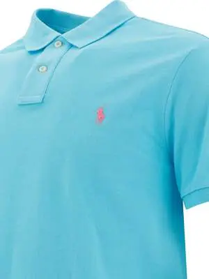 Polo Ralph Lauren Pique Polo Shirt - Light Blue
