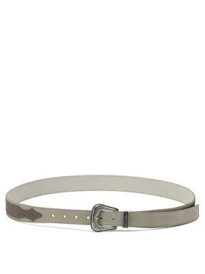 Brunello Cucinelli Leather Western Belt - Beige
