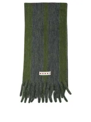Marni Wool And Mohair Scarf - Grey