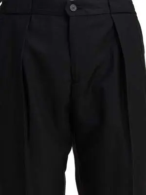 BRIGLIA 1949 Pinstriped Wool-cashmere Trousers - Black