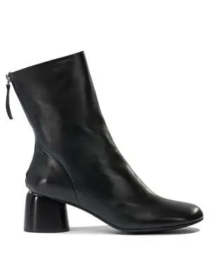 HALMANERA Leather Ankle Boots - Black