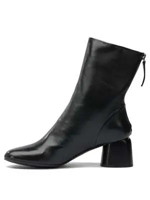 HALMANERA Leather Ankle Boots - Black
