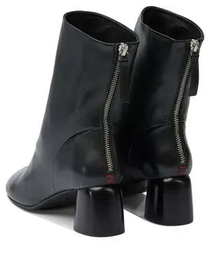 HALMANERA Leather Ankle Boots - Black