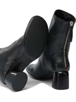 HALMANERA Leather Ankle Boots - Black