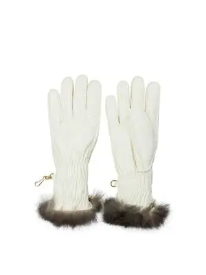 RESTELLI Nappa Leather Ski Gloves - White