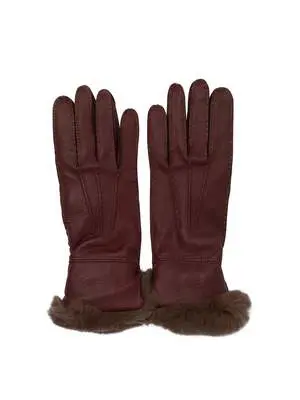 RESTELLI 85' Leather Gloves - Bordeaux