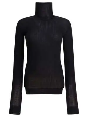 LEMAIRE Ribbed Merino Wool Turtleneck