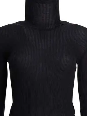 LEMAIRE Ribbed Merino Wool Turtleneck
