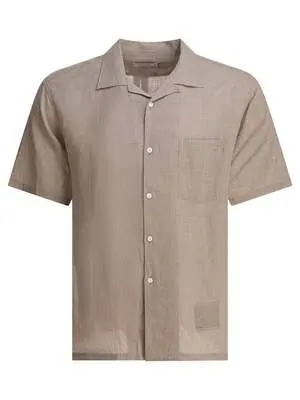 NONNATIVE Voyager' Oxford Linen Shirt - Beige