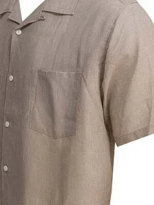 NONNATIVE Voyager' Oxford Linen Shirt - Beige