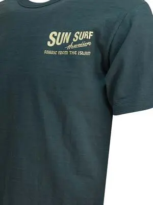 SUN SURF T Shirt With Logo - Green