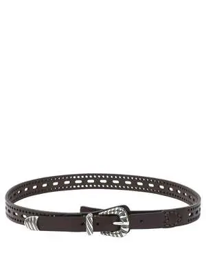 Etro Perforated Leather Belt - Brown