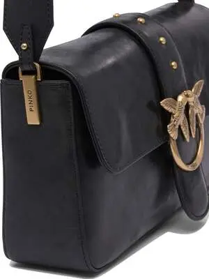 Pinko Leather Crossbody Bag - Black