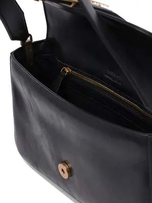 Pinko Leather Crossbody Bag - Black