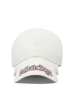 Balenciaga Blackletter Script Trucker Hat - White