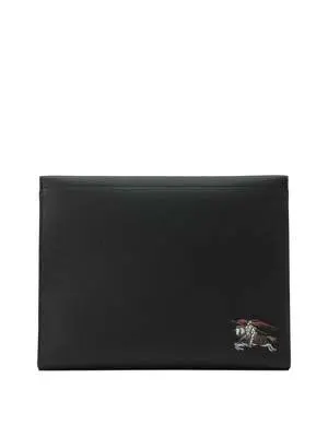 Burberry Leather Ekd Pouch - Black