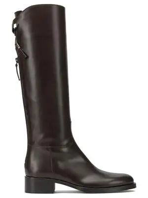 Sartore Leather Knee High Boots - Brown
