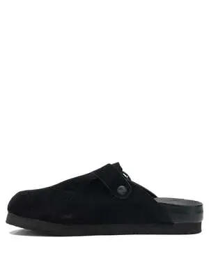 Needles Leather Clog Sabot - Black