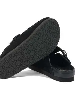 Needles Leather Clog Sabot - Black