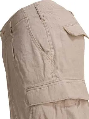 NONNATIVE Linen-acetate Cargo Shorts - Beige